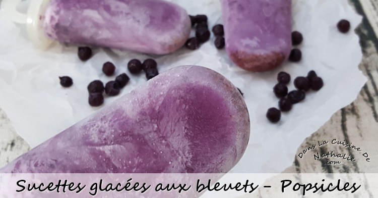 Sucettes glacées aux bleuets (myrtilles) - Popsicles